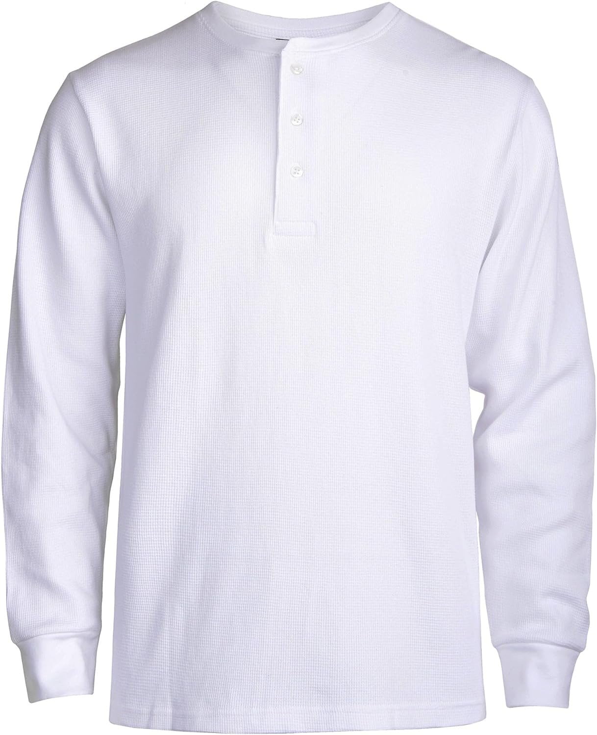 Knocker Men's Waffle-Knit Thermal Henley Shirt White - Walmart.com
