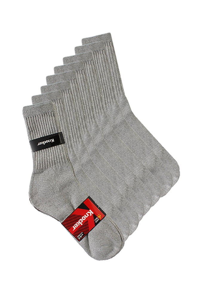 Knockers Men's 4 Pack Crew Sport Socks Grey 9-11 - Walmart.com