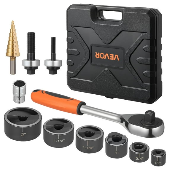 Knockout Punch Set 1/2 to 2 inch SLUG-Buster Ratchet Knockout Set W/6 ...