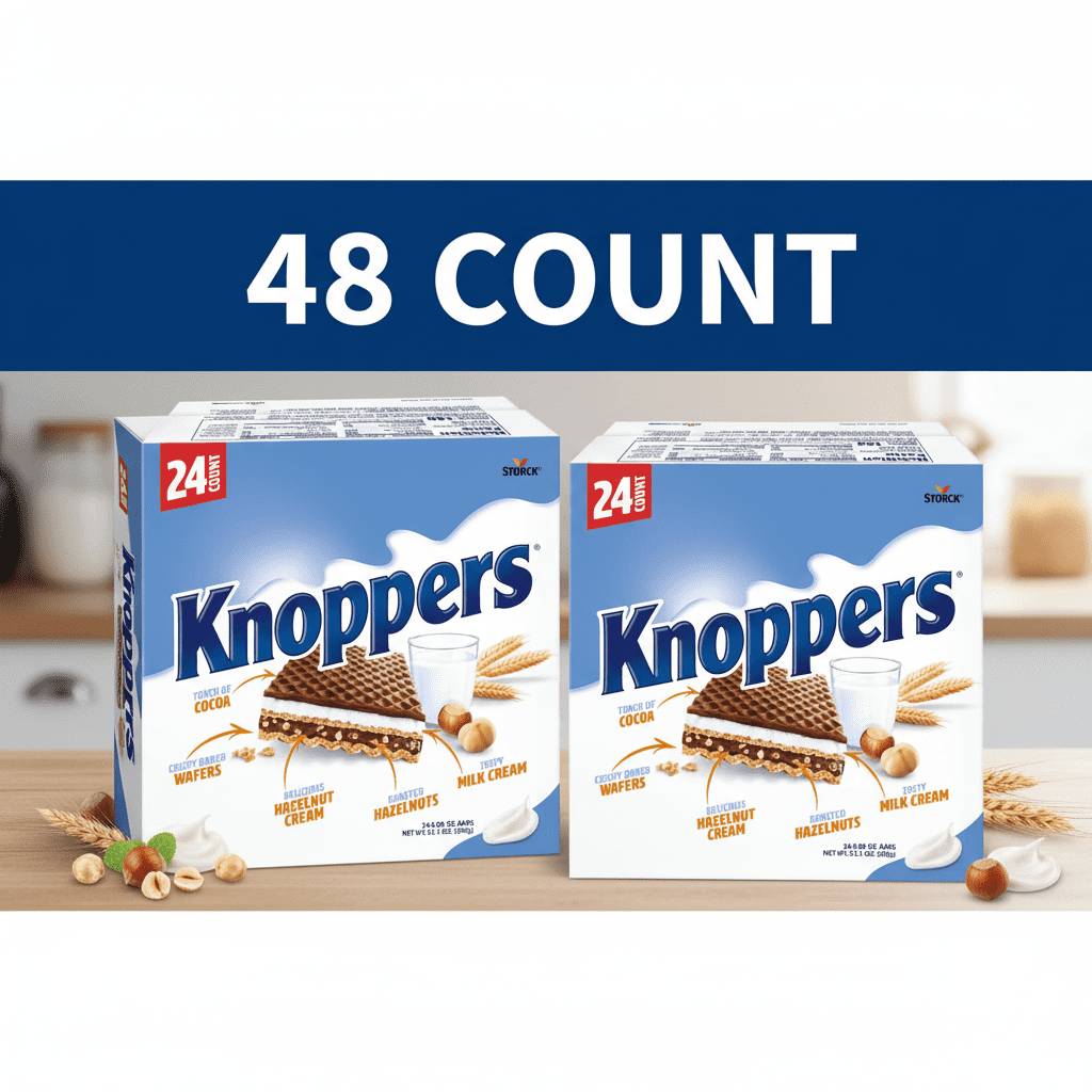 Knoppers Hazelnut Wafer Chocolate Candy, 48 ct - Walmart.com