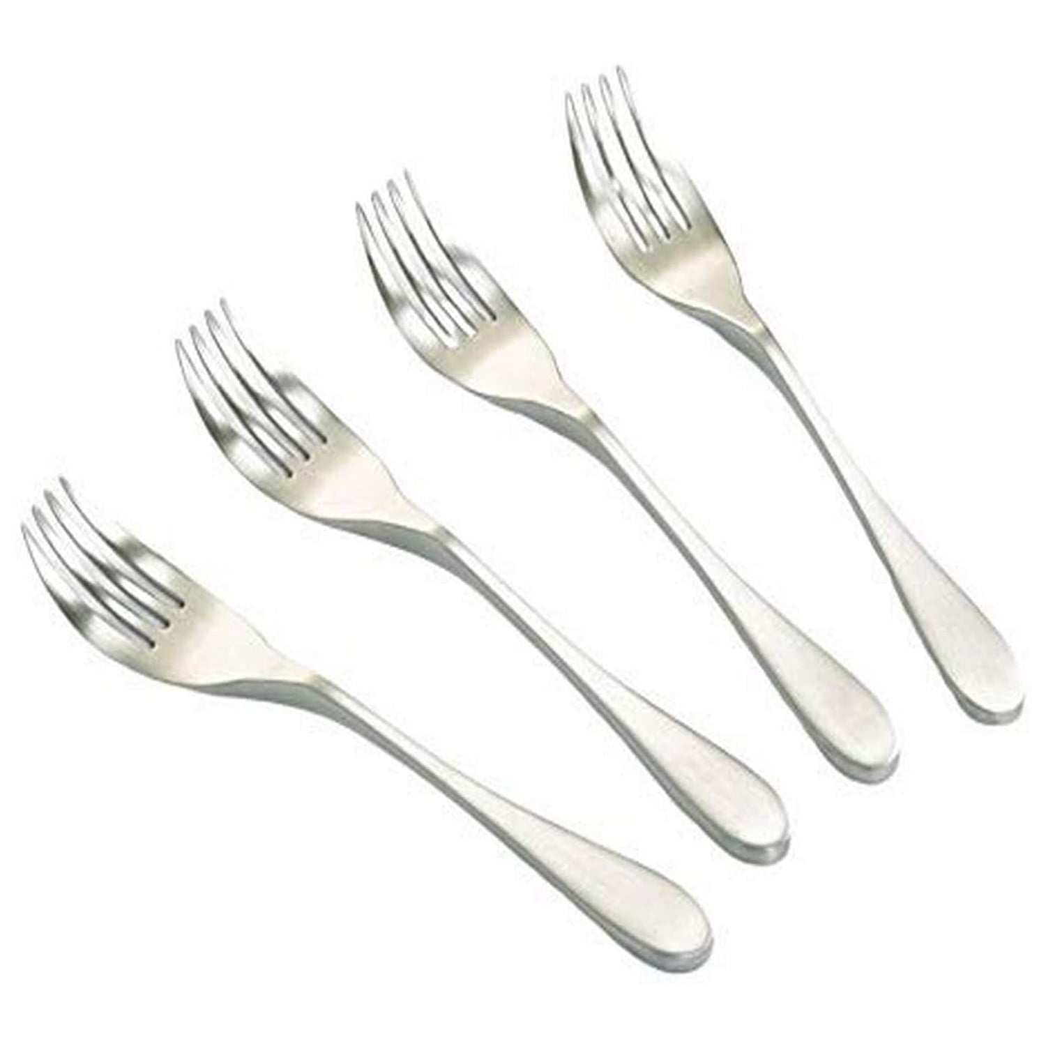 Knork 4 Piece Stainless Steel Dining Silverware Flatware Salad Fork Set ...