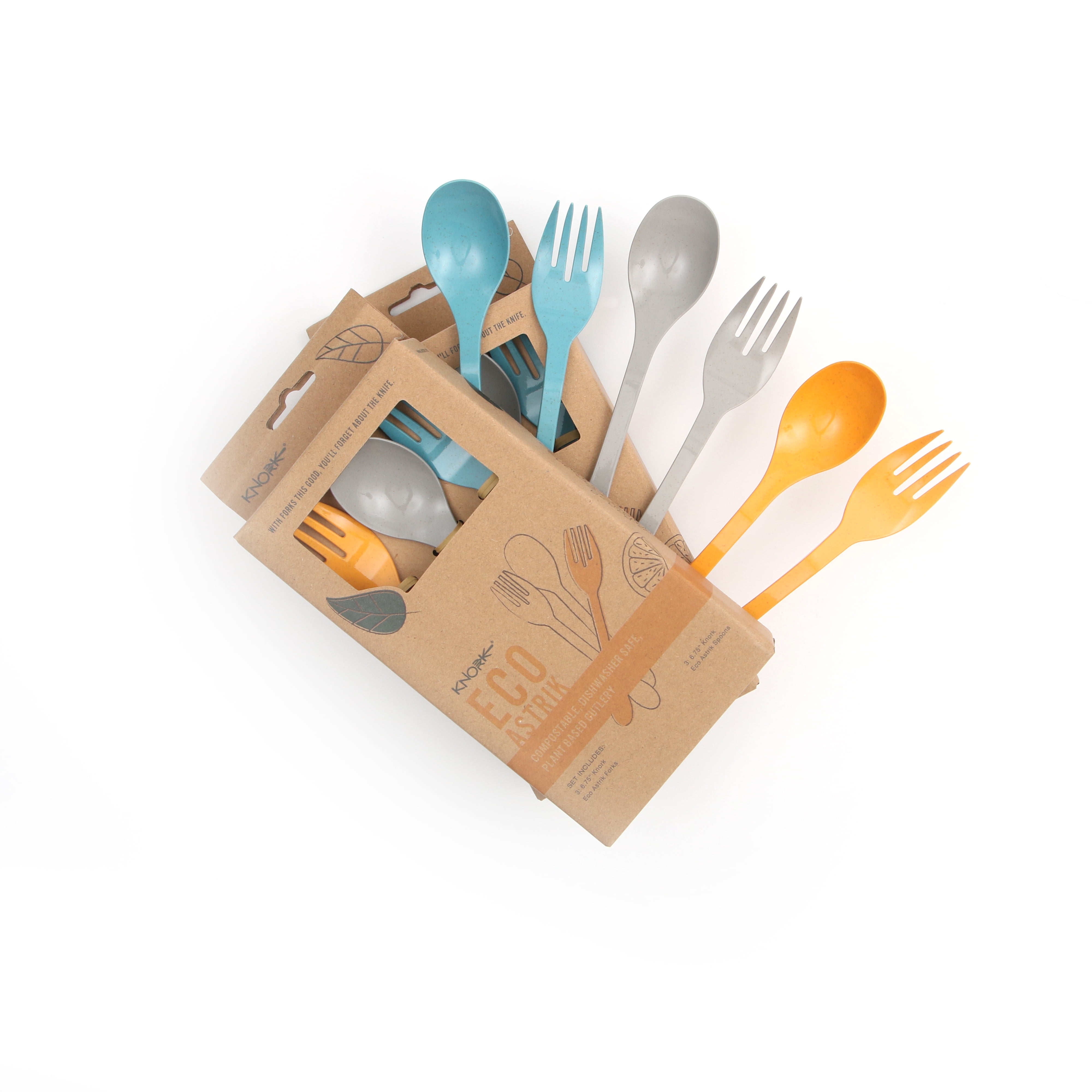 "Knork Eco Togo Ware, Reusable Bamboo Utensil Lunch Set, 6.75"" Fork ...