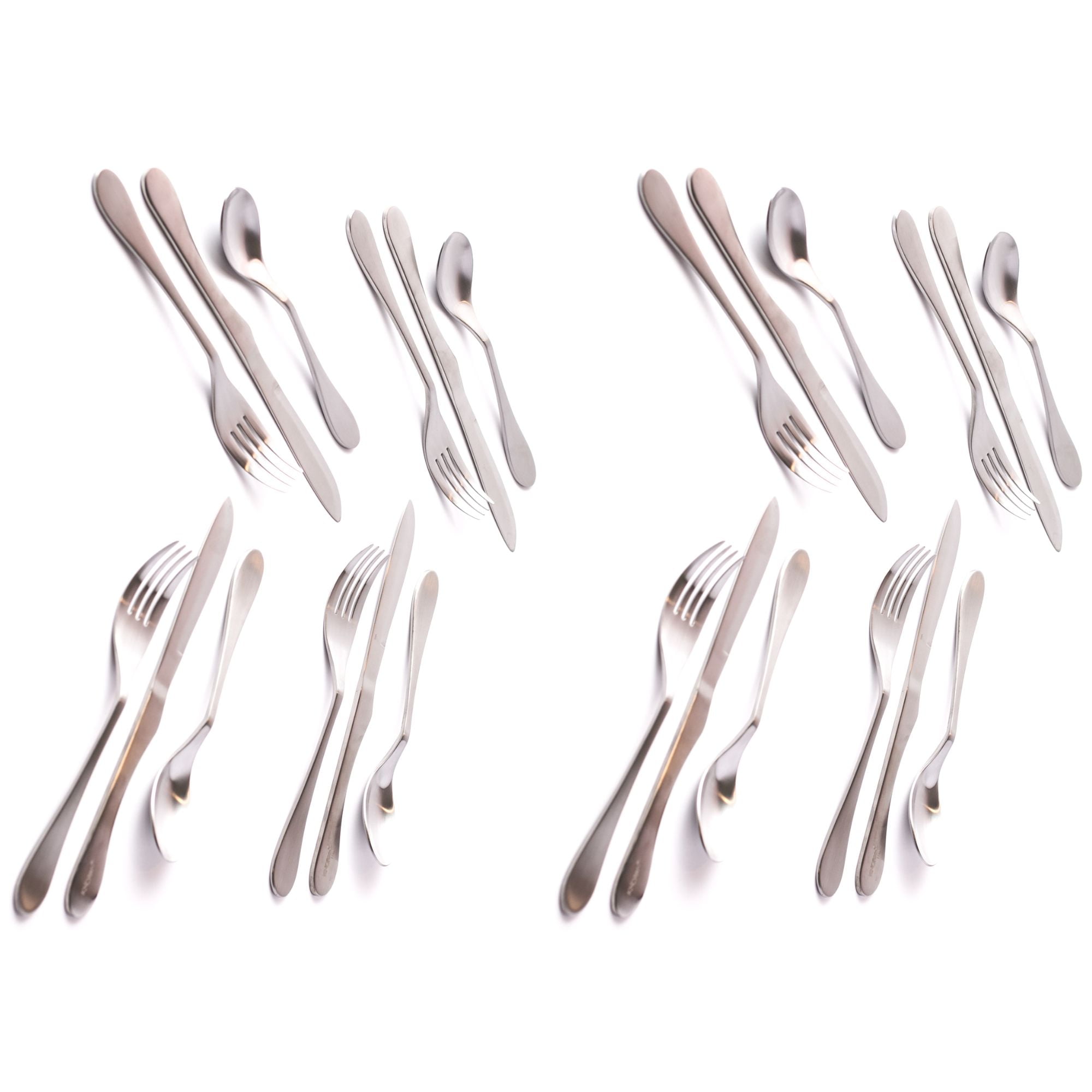 Knork Lite Stainless Steel, 24 Piece Set (custom service for 8), Matte ...