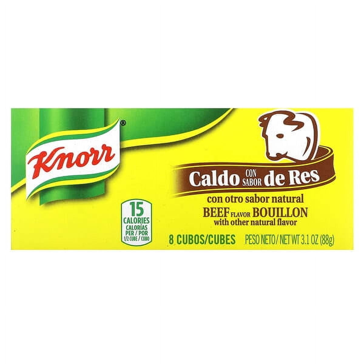 Knorr, Beef Flavor Bouillon, 8 Cubes, 3.1 oz Pack of 2 - Walmart.com