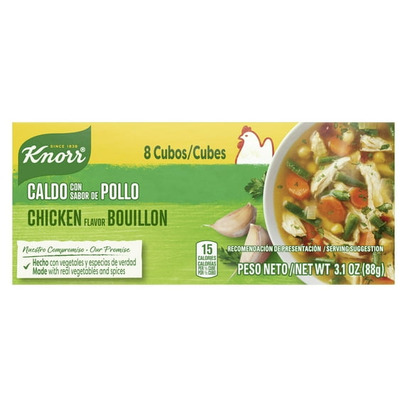 Knorr Chicken Flavor Bouillon Cubes, 3.1 oz, 8 Pack Box pack of 2 ...