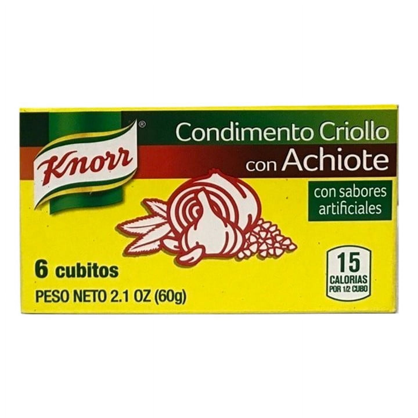 Knorr Condimento Con Criollo Can Achiote, 6 Cubes, 2.1 oz Box - Walmart.com