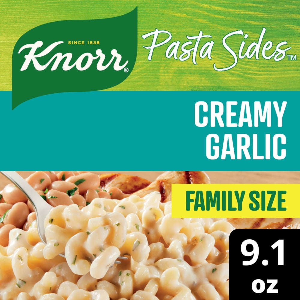 Knorr Creamy Garlic - Family Pack Pasta Side Dish, 9.1 oz (packaging ...