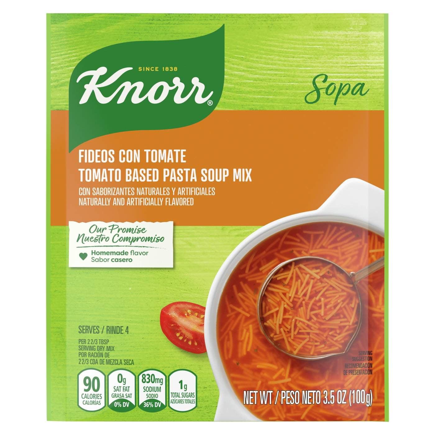 Knorr Sopa de Fideo Tomato Soup Mix, Tomato Noodles, 3.5 oz, Pack of 2 ...