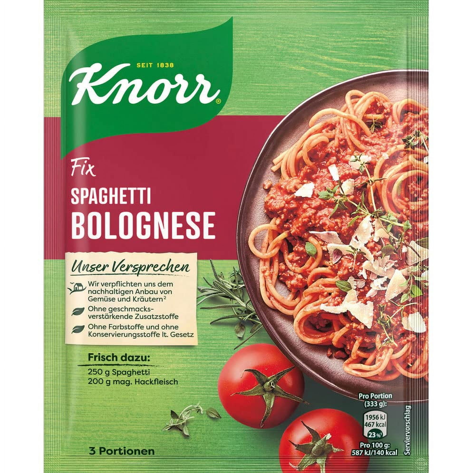 Knorr Fix Spaghetti Bolognese 38g - Walmart.com
