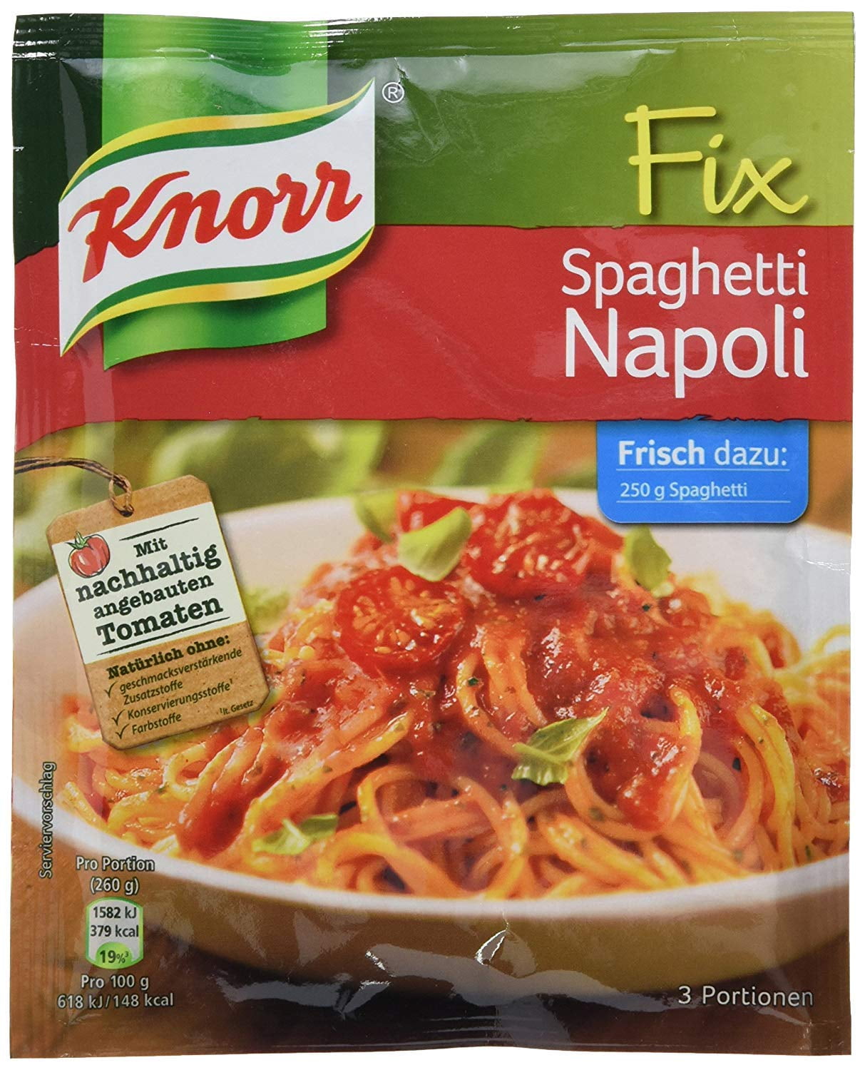 Knorr Fix Spaghetti Napoli (Spaghetti Napoli) (Pack Of 4) - Walmart.com