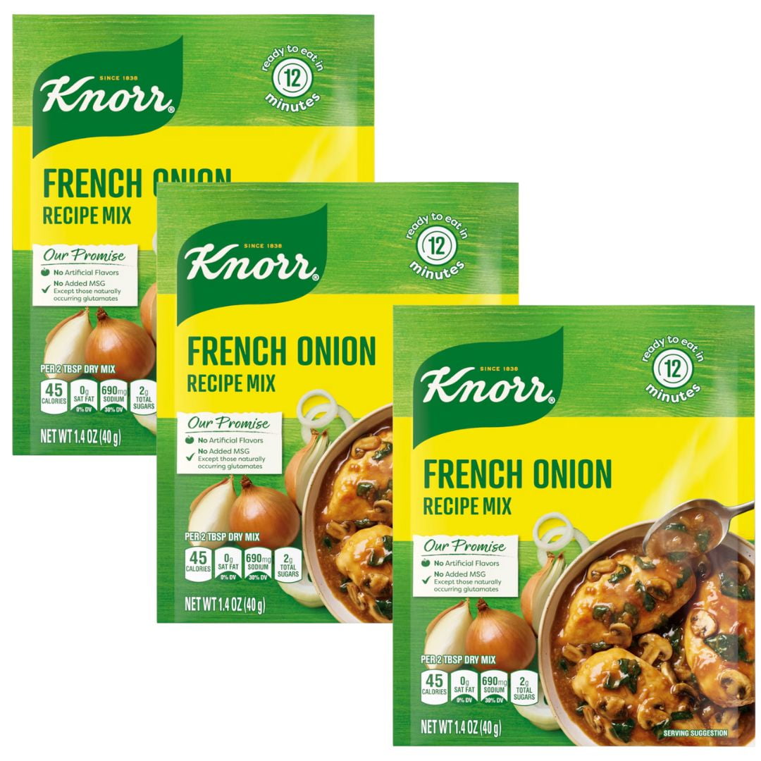 Knorr French Onion Recipe Mix 1.4 oz (Pack of 3) - Walmart.com