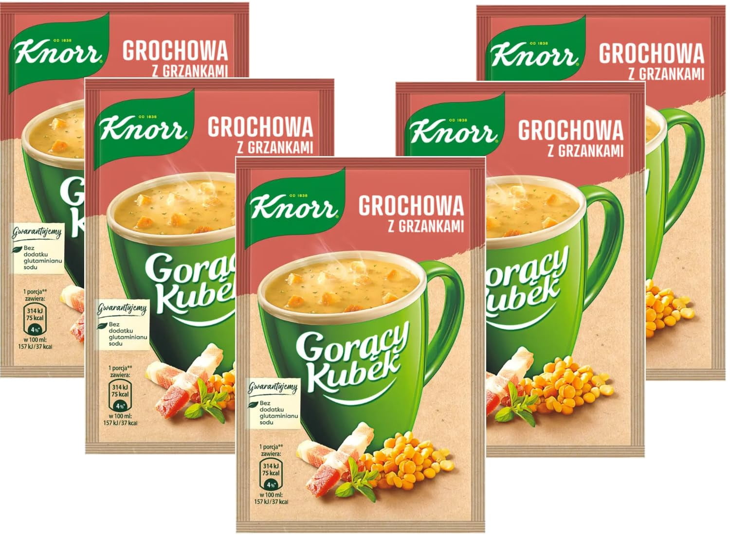 Knorr Goracy Kubek Grochowa Instant Hot Cup Pea Soup with Croutons, 14g ...