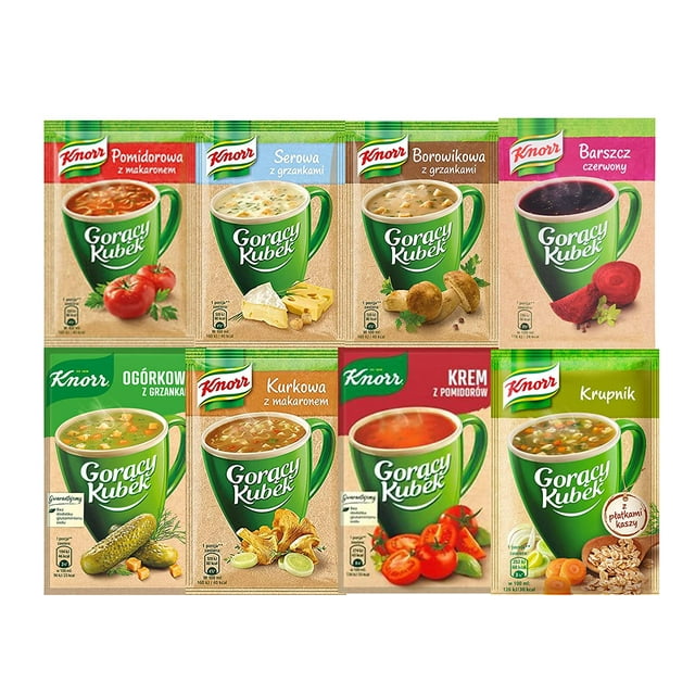 Knorr Goracy Kubek Tomato Instant Soup Variety Pack, 8 Randomly Chosen ...