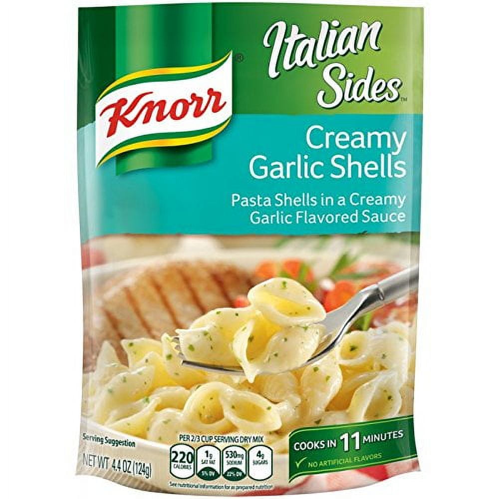 Knorr Italian Sides Creamy Garlic Shells 4.4 Oz - Walmart.com