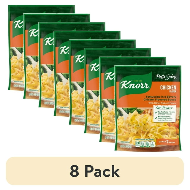 (8 pack) Knorr Pasta Sides Chicken Fettuccine Ready Meals, 8 Minute ...