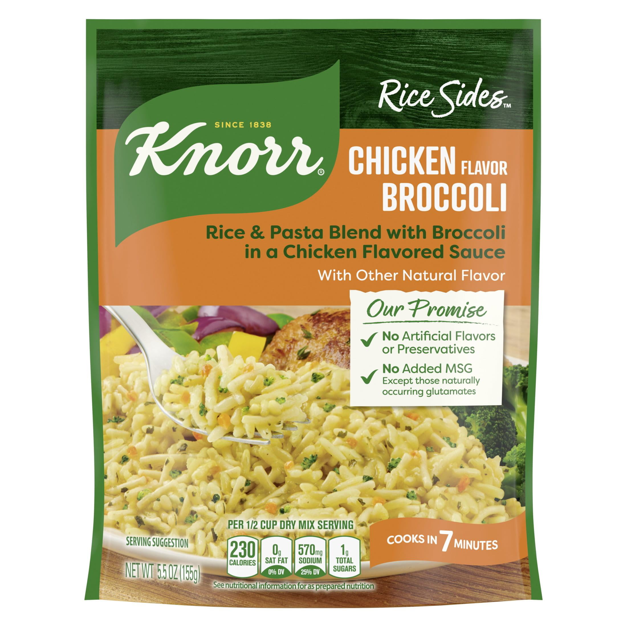 Knorr No Artificial Flavors Creamy Chicken Broccoli Rice, 5.5 oz (Pack ...