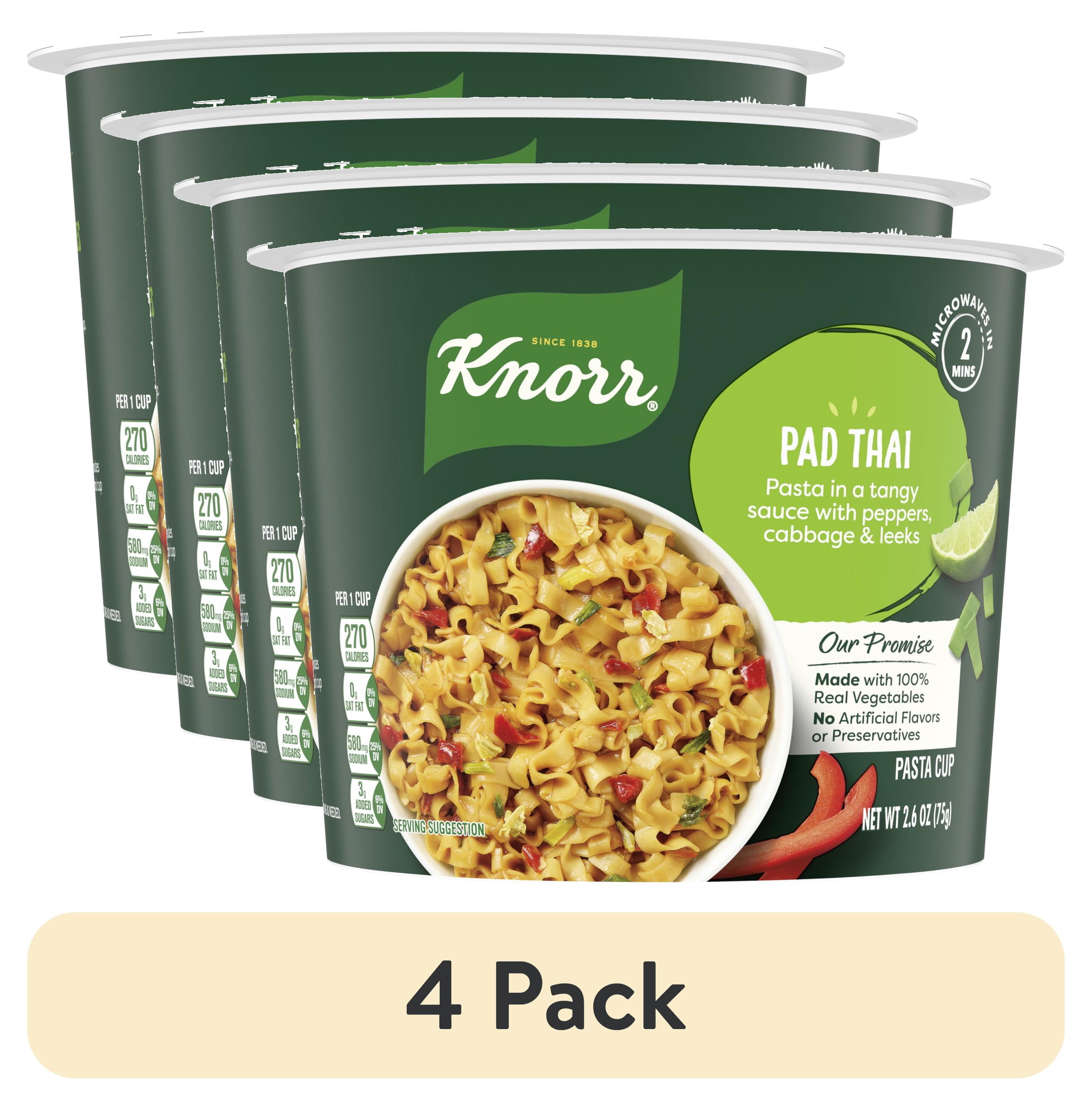 (4 pack) Knorr Pasta Sides No Artificial Flavors Pad Thai 100% Real ...
