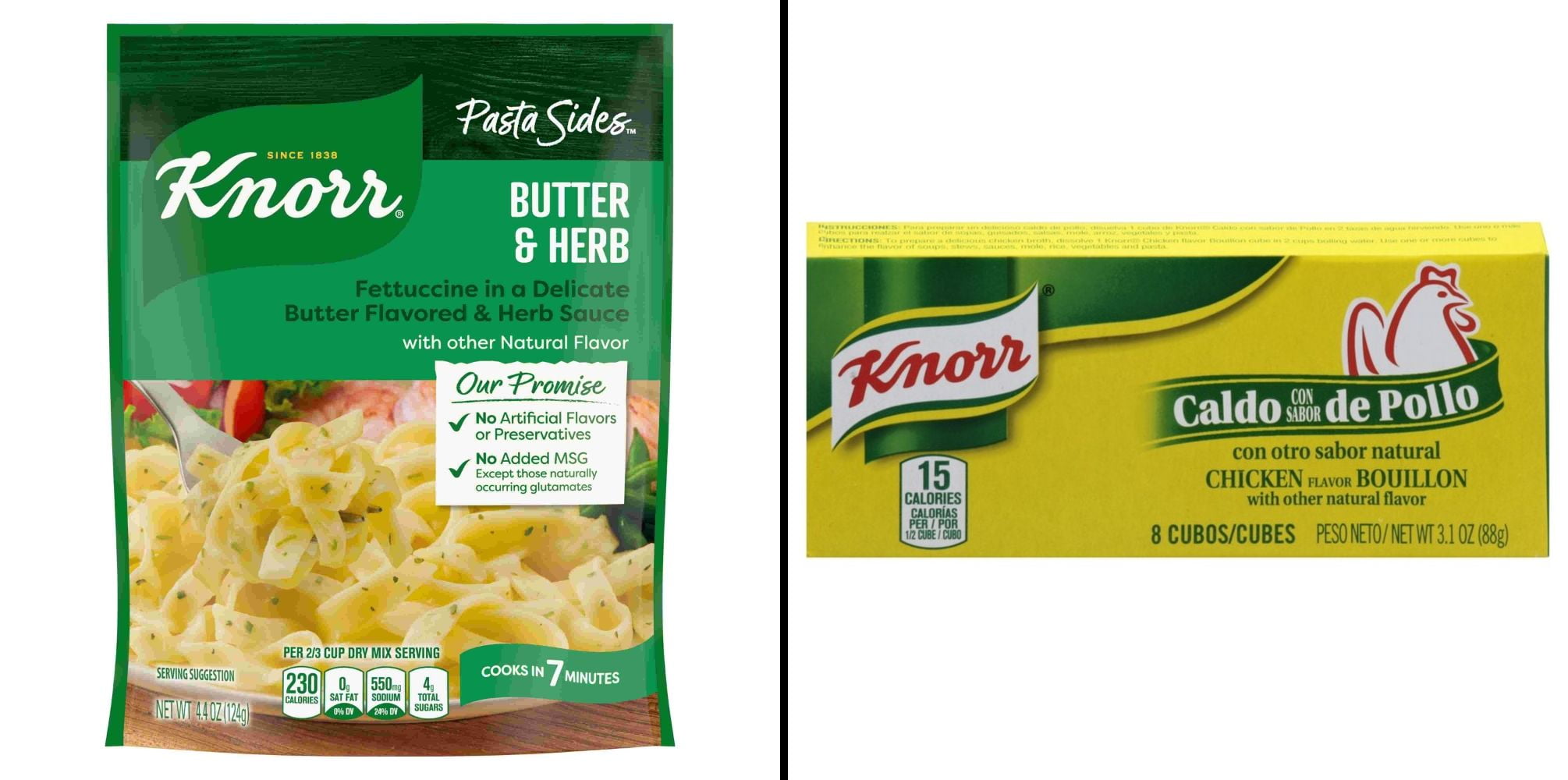 Knorr Pasta Sides Butter & Herb 4.4 oz & Knorr Cube Chicken Bouillon ...