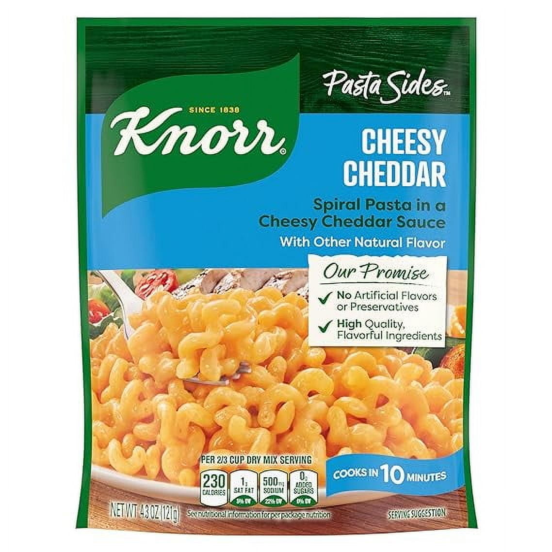 Knorr Pasta Sides Cheesy Cheddar Spiral, 4.3 oz (Pack of 2). - Walmart.com