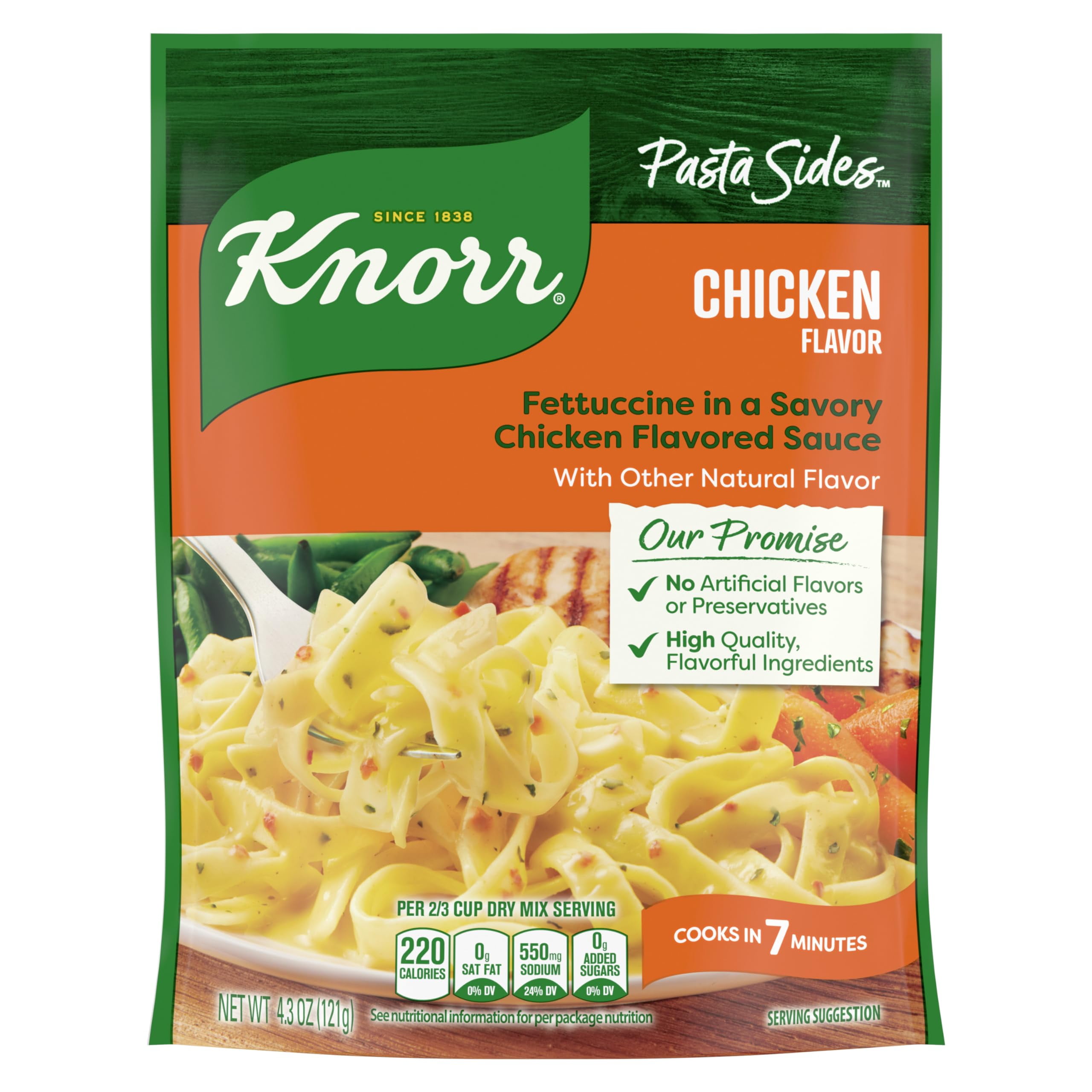 Knorr Pasta Sides Chicken Fettuccine For Delicious Quick Pasta Side ...