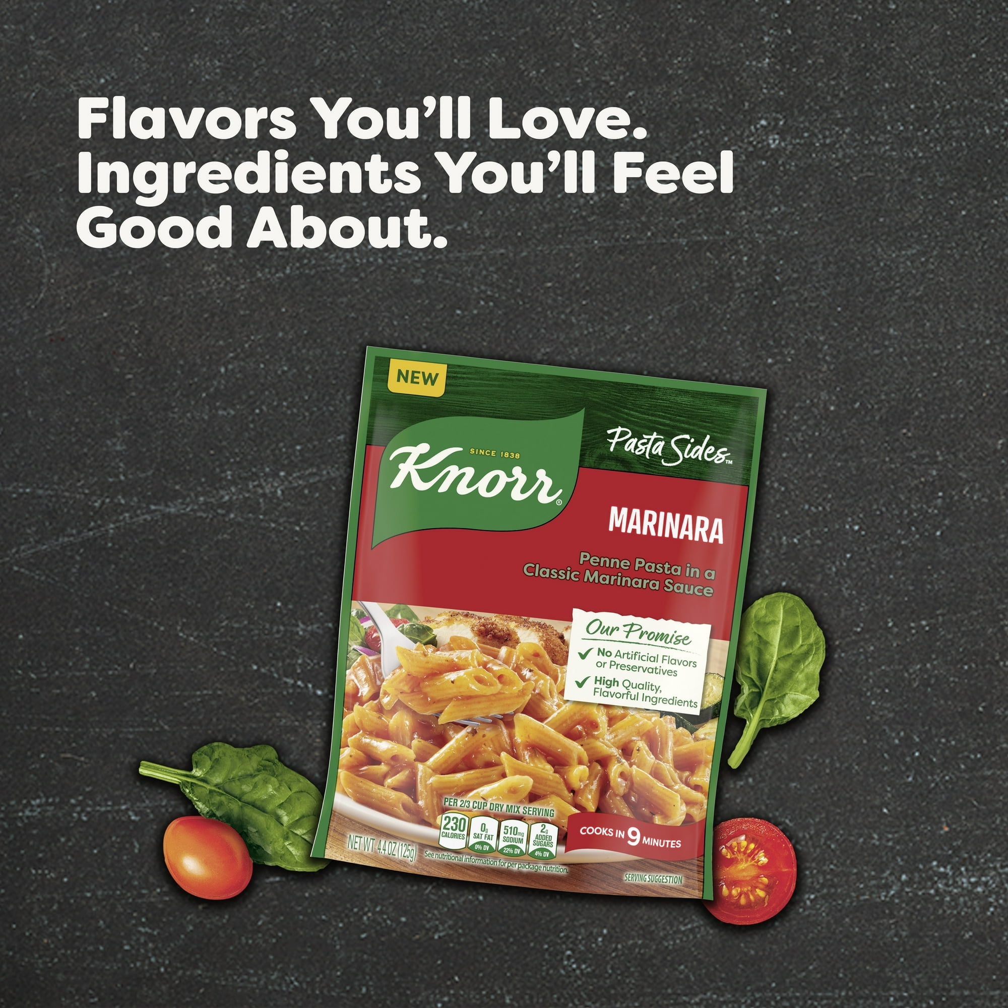 Knorr Pasta Sides Marinara Pasta No Artificial Flavors or Preservatives ...