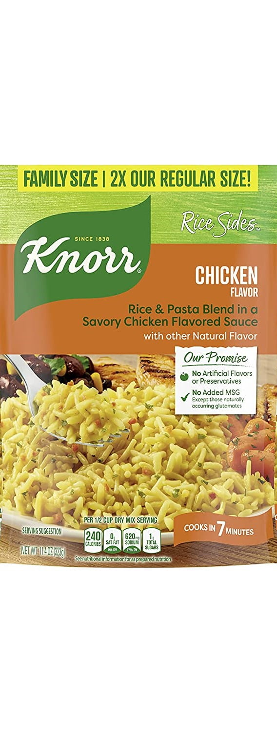 Knorr Chicken Rice Sides, Long Grain & Vermicelli Pasta, No Artificial ...