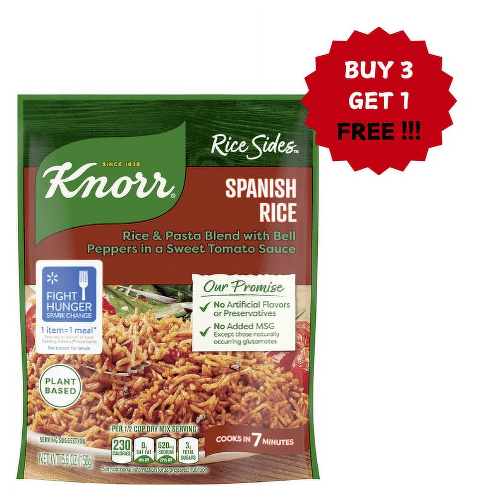 Knorr Rice Sides Spanish Rice, Cooks in 7 Minutes, No Artificial ...