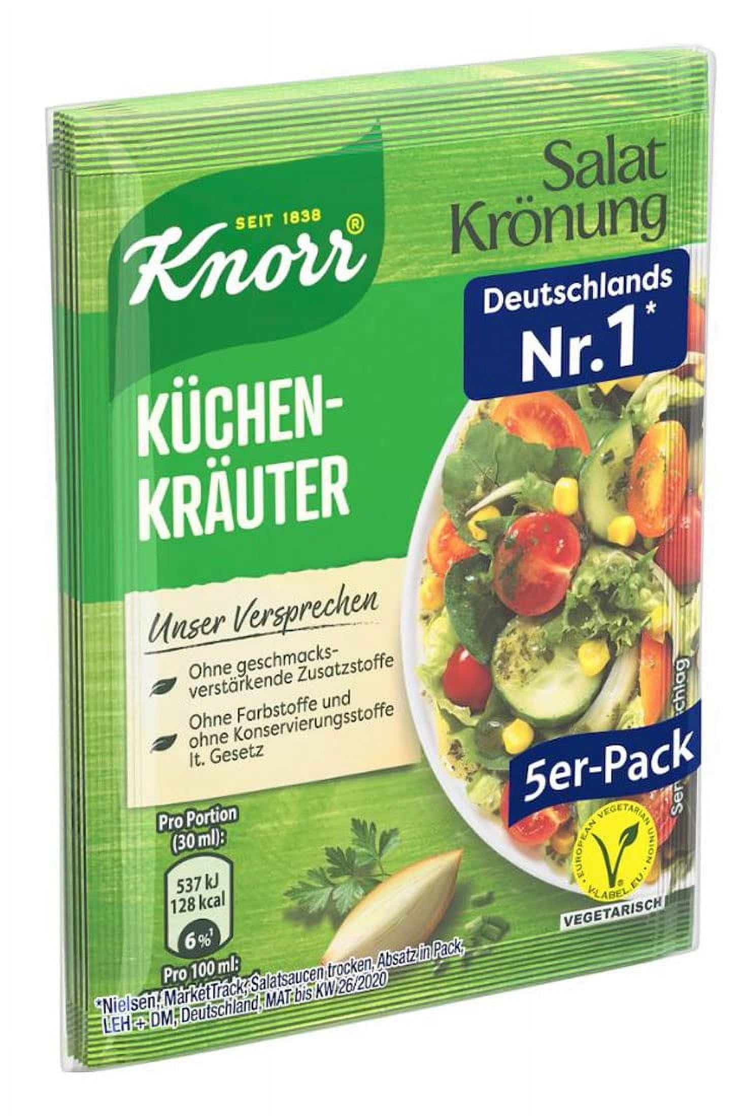 Knorr Salat Kroenung Kuechen-Kraeuter (Kitchen Herbs) 5-Pack 45g (5 x ...