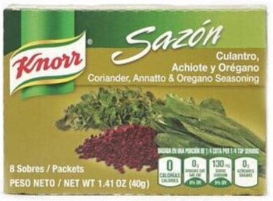 Knorr Sazon Dry Cilantro, Achiote & Oregano (kolorado y oregano)36-8ct ...