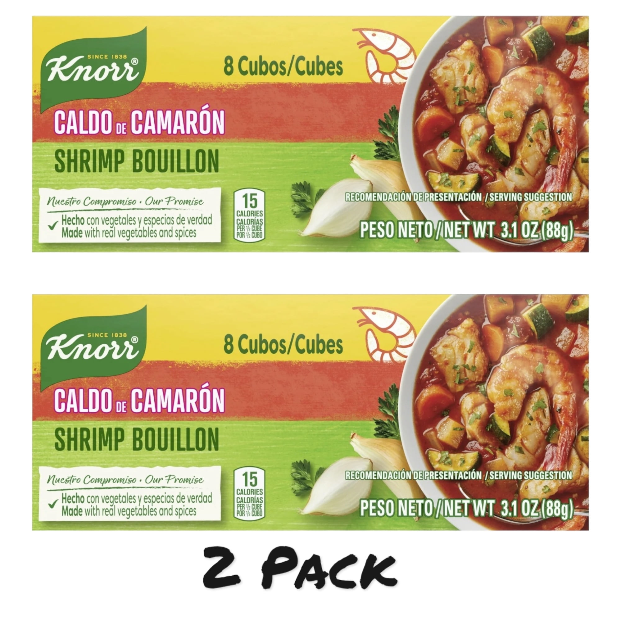 Knorr Shelf Stable Cubes Shrimp Bouillon, 3.1 oz,2PK - Walmart.com