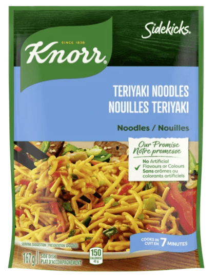 Knorr Sidekicks Teriyaki Noodles Pasta, 167g - Walmart.com