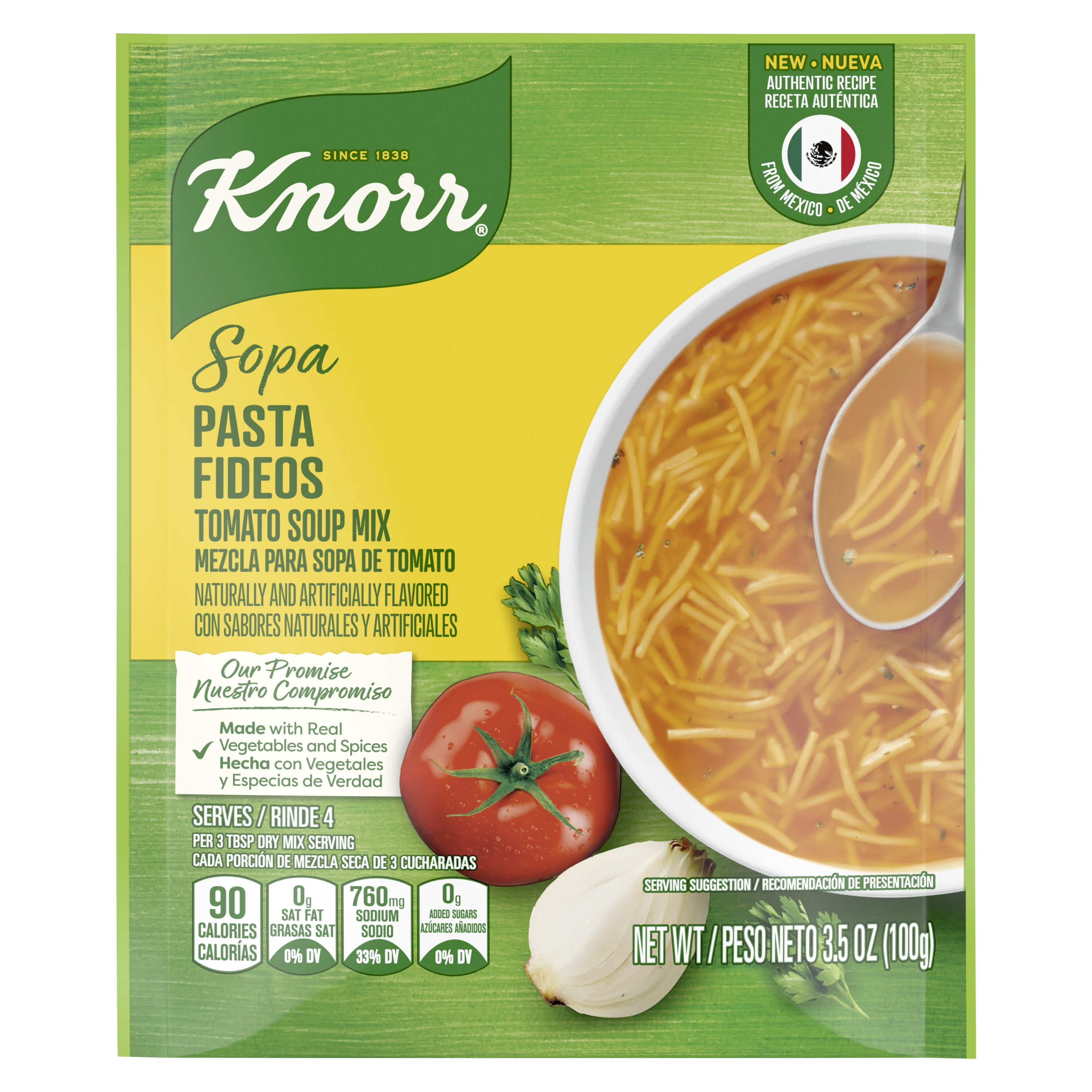 Knorr Sopa Tomato Based Pasta Soup Mix, 3.5 oz Pouch - Walmart Business ...