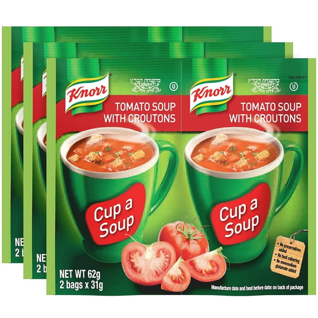 Knorr Tomato Soup Mix with Croutons 1.52oz (3x2 Packs for 6 Pouches ...