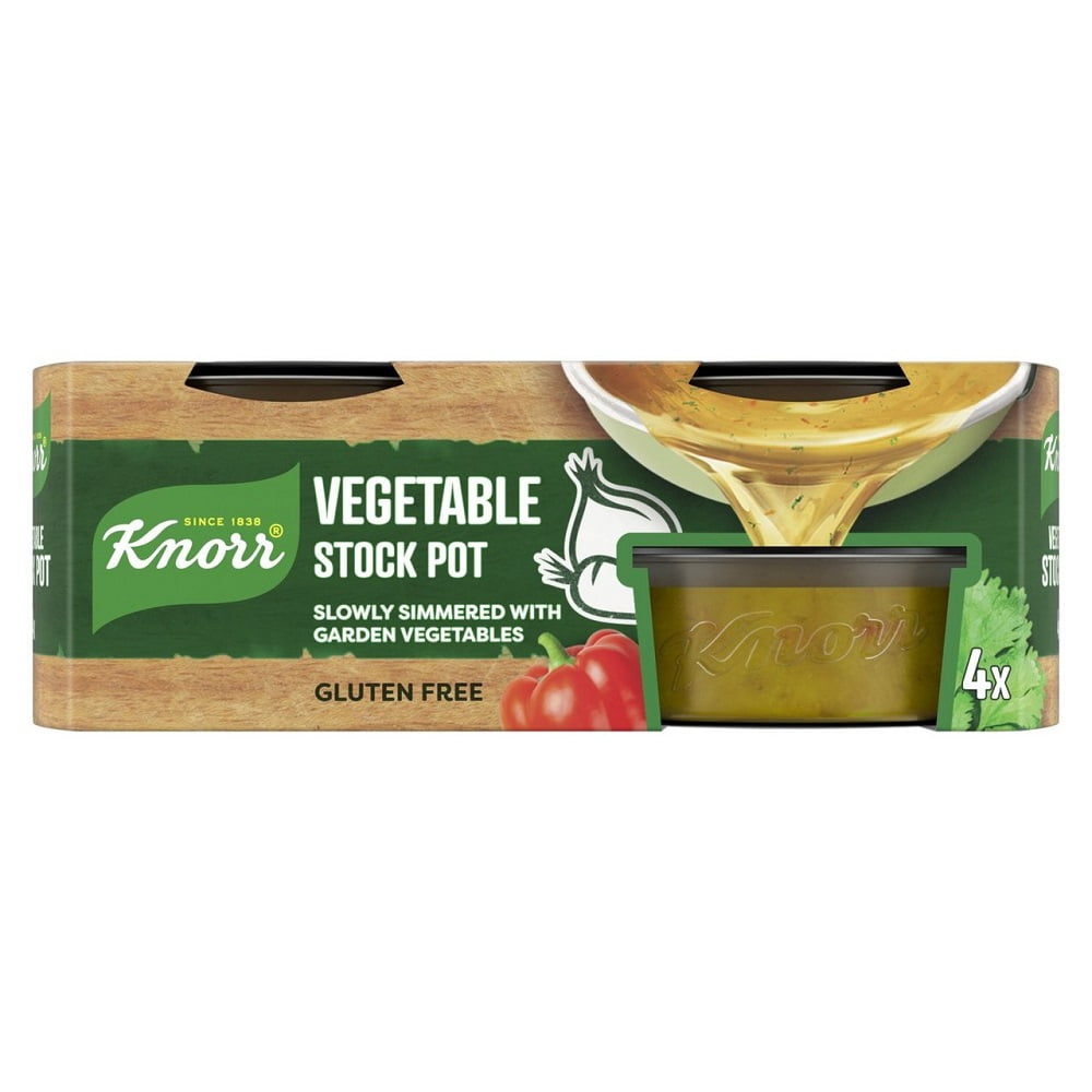 Knorr Rich & Tasty Vegetable Stock Pot, 4pk x 28g - Pack of 2, Suitable ...