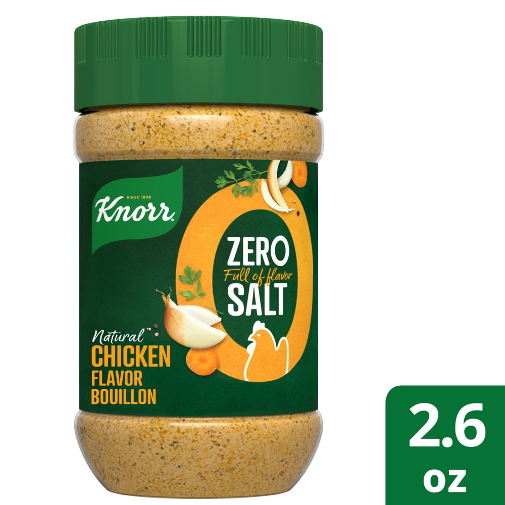 Knorr Zero Salt Natural Chicken Flavor Bouillon Powder Bouillon ...