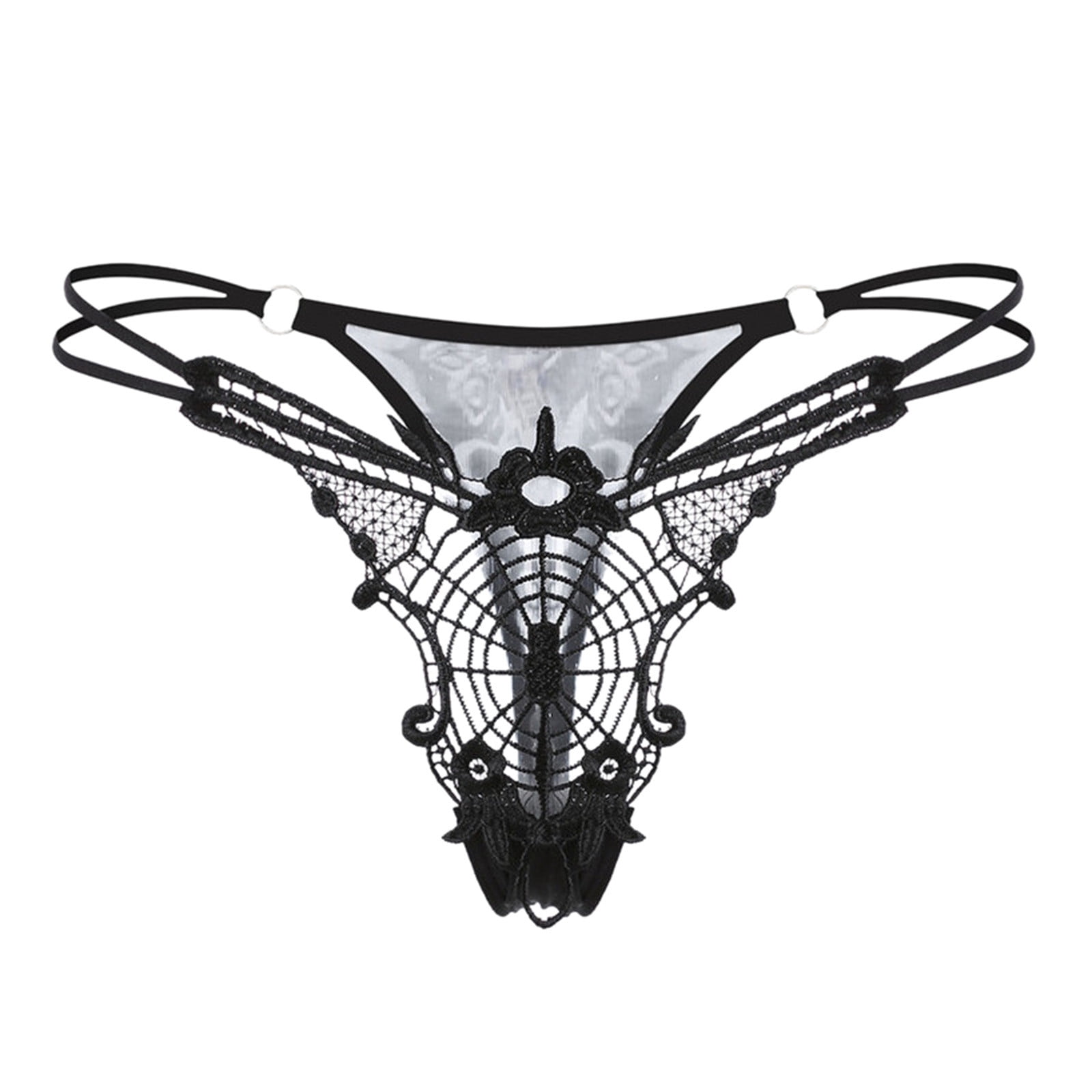 Knosfe G String Thong For Women Plus Size No Show Lace Stretch String