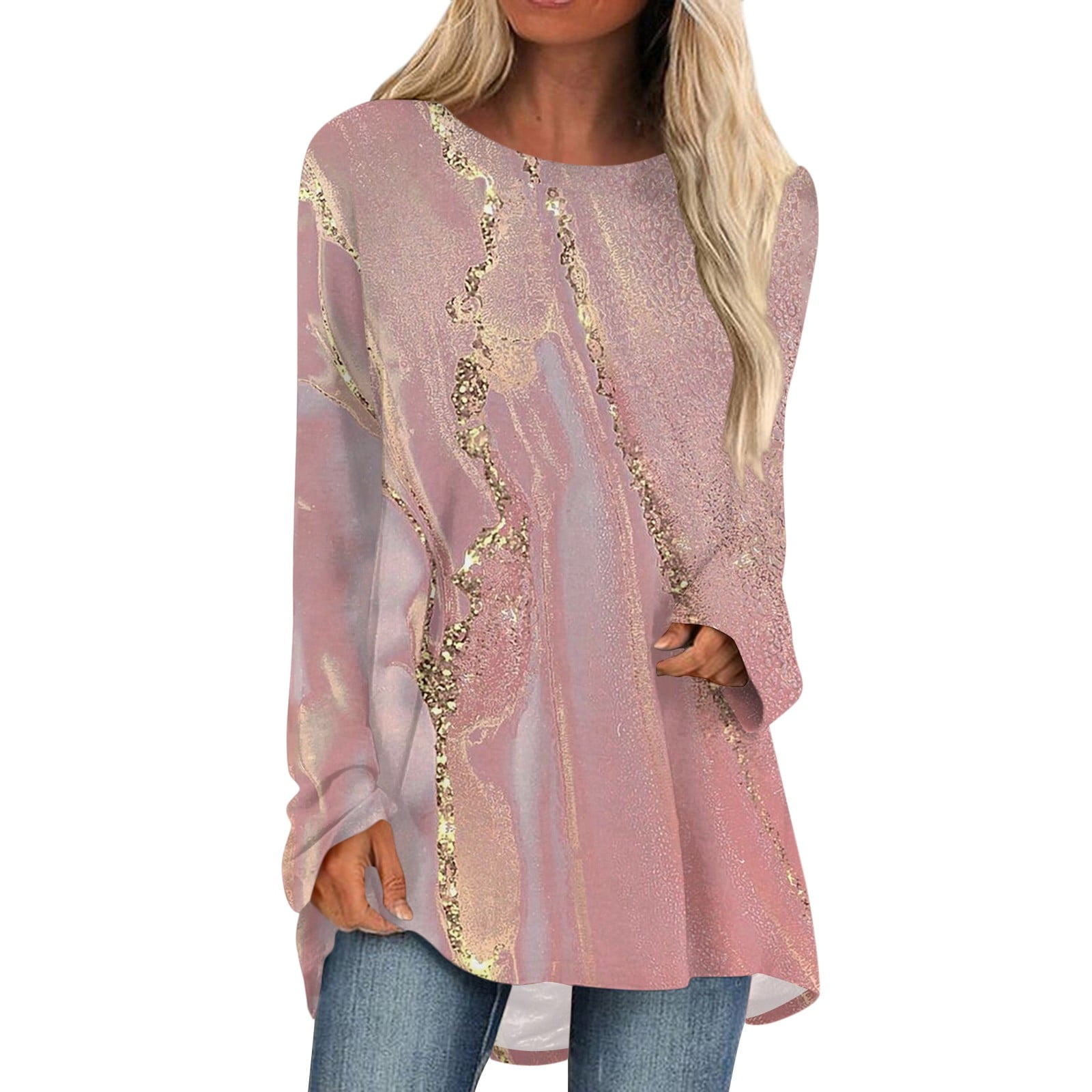 Knosfe Long Tops To Wear with Leggings Plus Size Cute Long Sleeve ...