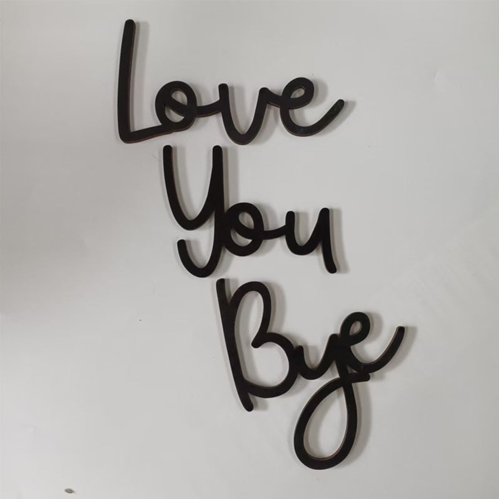 Knosfe Love You Bye Wooden Sign Above Door: Modern Wall Decor ...