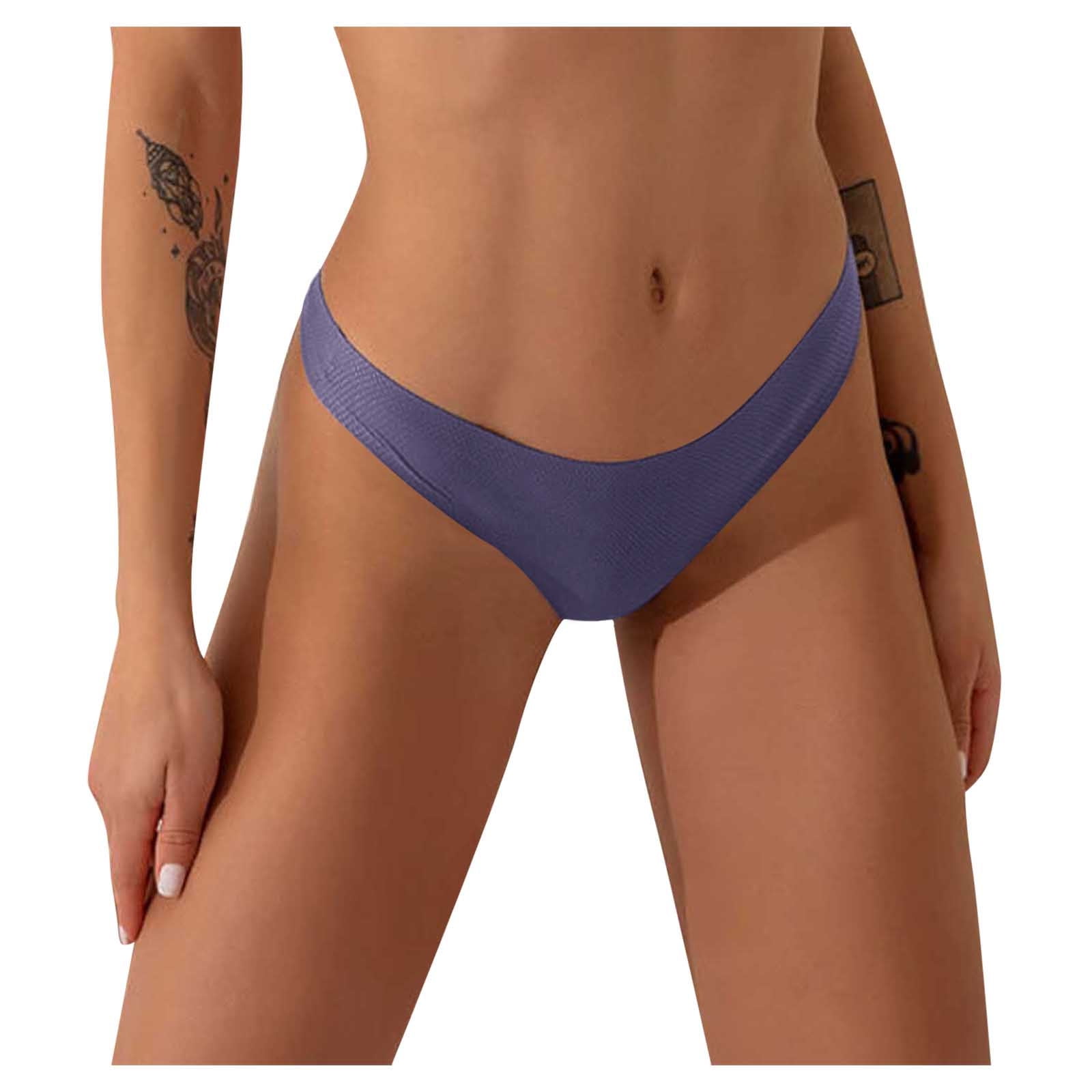 Knosfe Thong Panties Low Rise No Show Sexy Stretch Seamless Woman
