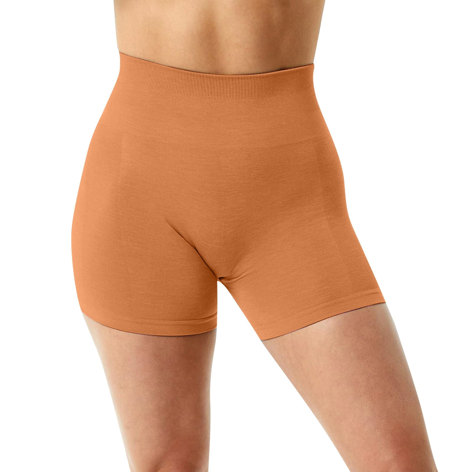 Knosfe V Back High Waisted Gym Shorts Women Scrunch Butt Lifting Workout Shorts Women Seamless