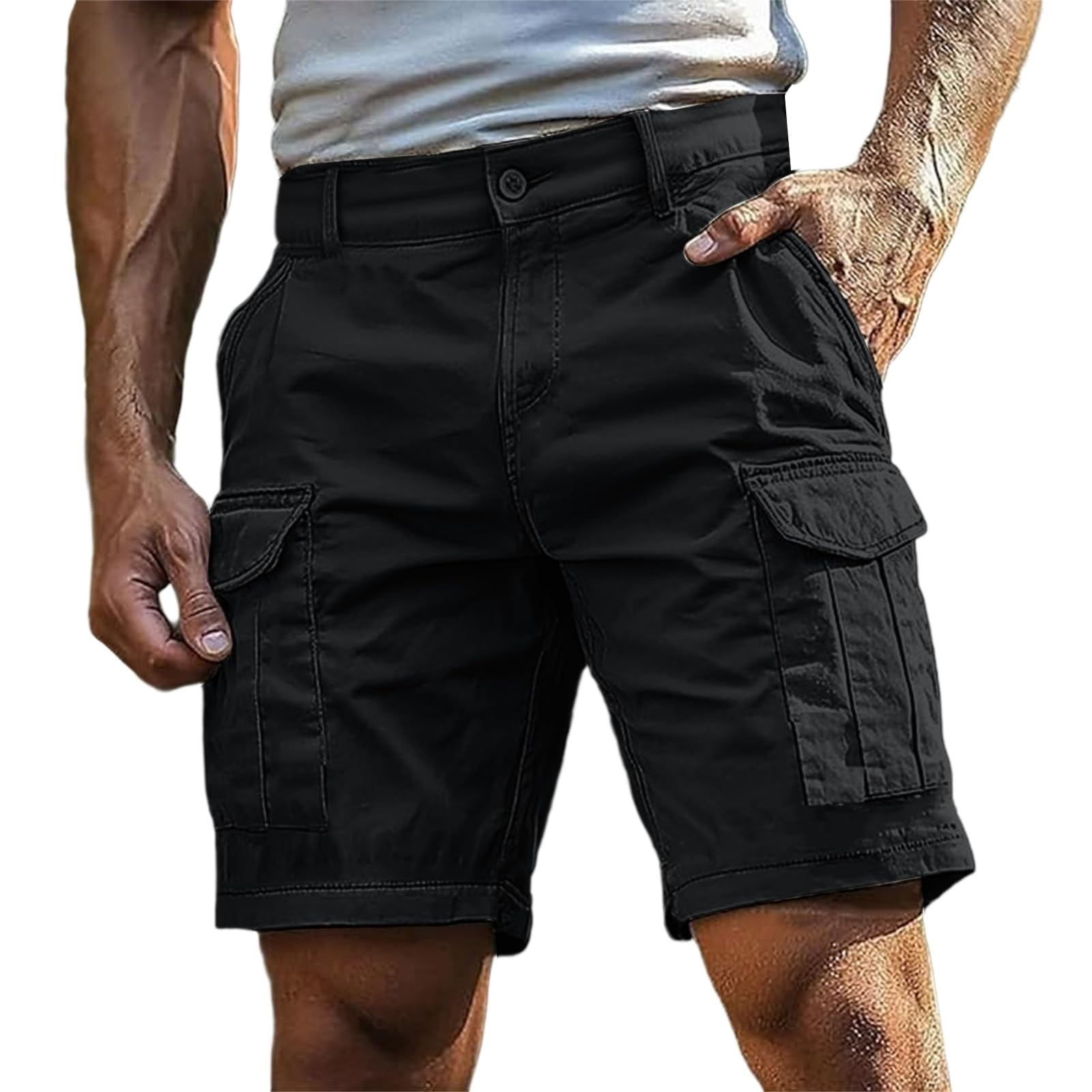 Knosfe Water Resistant Cargo Shorts Men Hiking Work Outdoor Lightweight ...