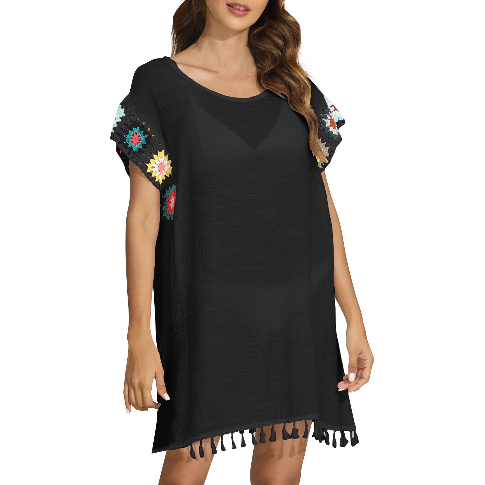 Knosfe Women Cover Ups Beach Swimsuit Sexy One Piece Dress Swimwear ...