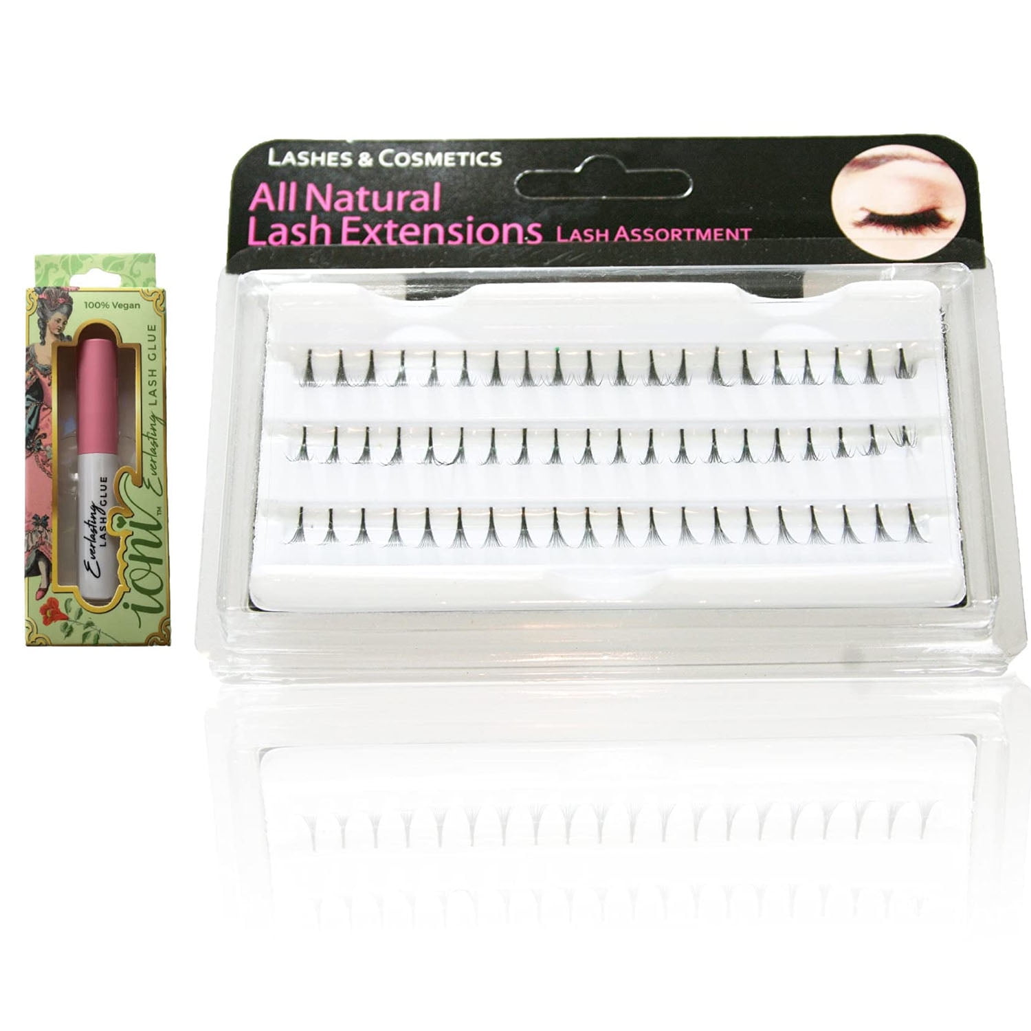 Knot Free Cluster Lashes Kit With Everlasting Eyelash Glue - Short ...