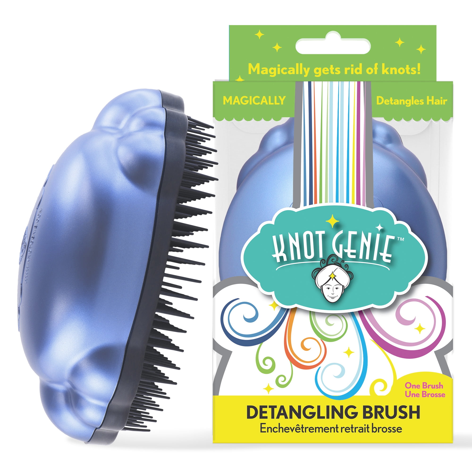 Knot Genie Detangling Hair Brush for Kids | Original Full Size ...