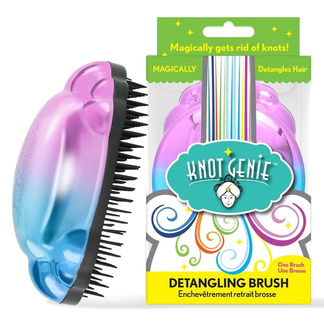Knot Genie Detangling Hair Brush for Kids (Rainbow Ombre) | Perfect ...
