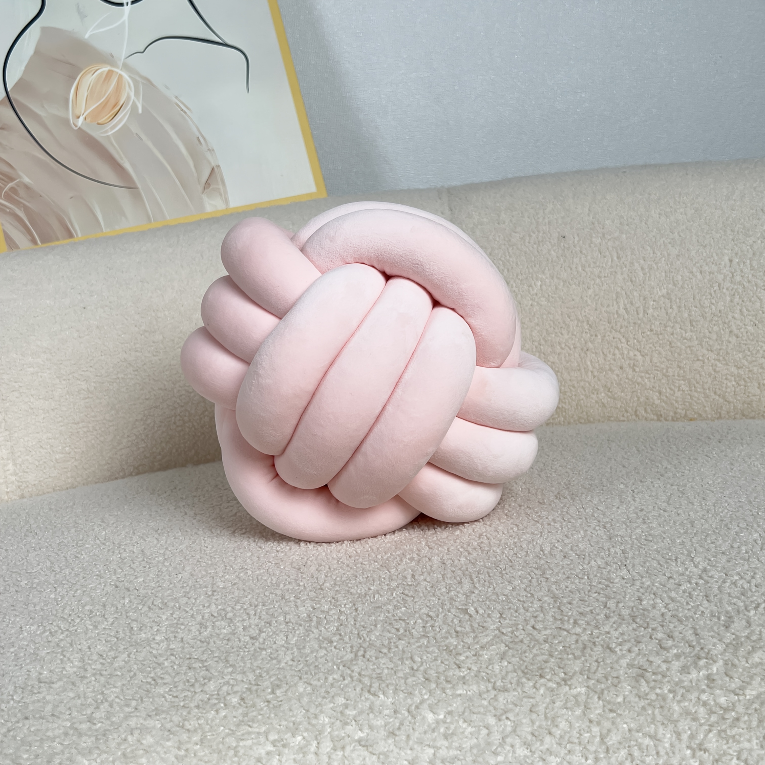 Knot Pillow Ball-Shaped Decorative Throw Pillows Cute Couch Cushion ...