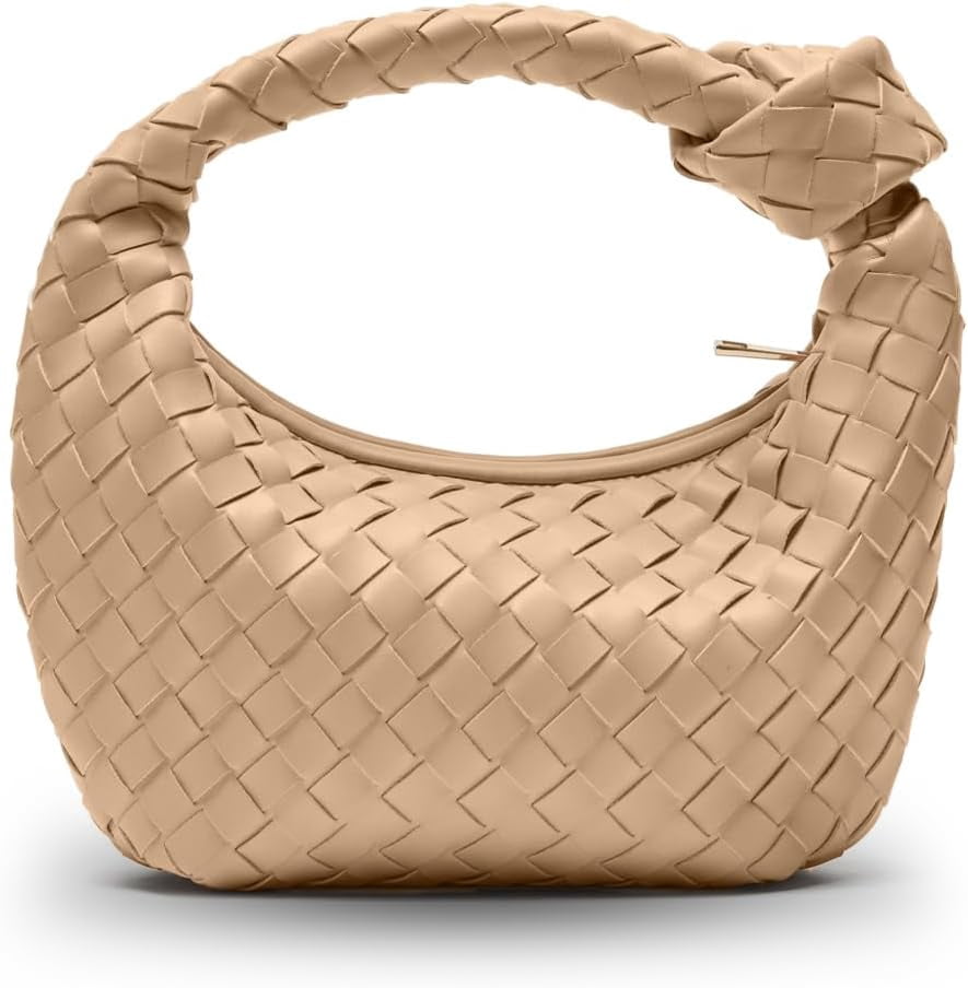 Knoted Woven Handbag for Women - Faux Leather Fashion Designer Ladies ...