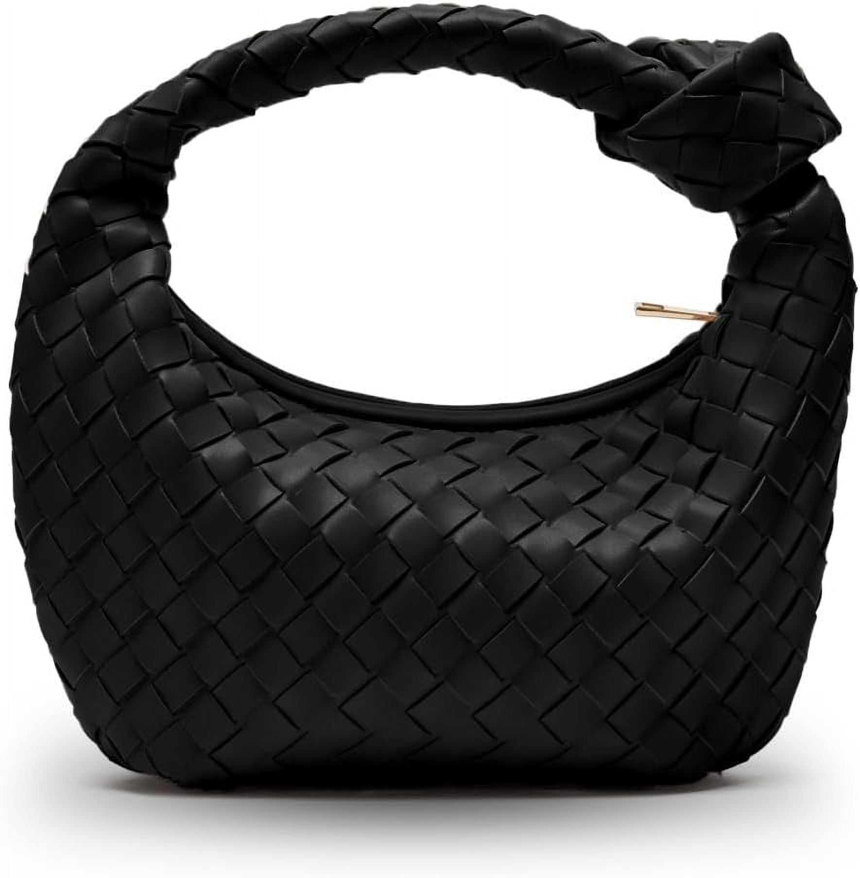 Knoted Woven Handbag for Women - Faux Leather Fashion Designer Ladies ...