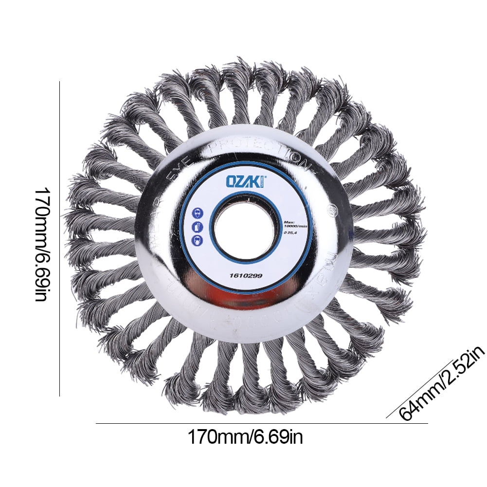 Knots Steel Wire Wheel Brush Disc Weed Brush Cutter Heads Grass Trimmer ...