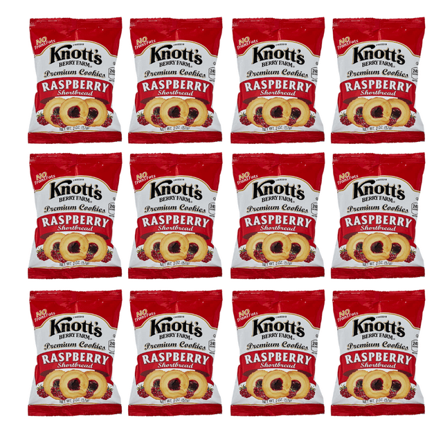 Knott's Berry Farm Premium Shortbread Cookies, Raspberry, 2 oz, 12 CT ...